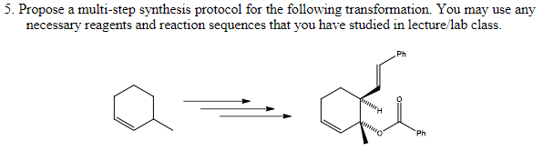 Solved Propose a multi-step synthesis protocol for the | Chegg.com