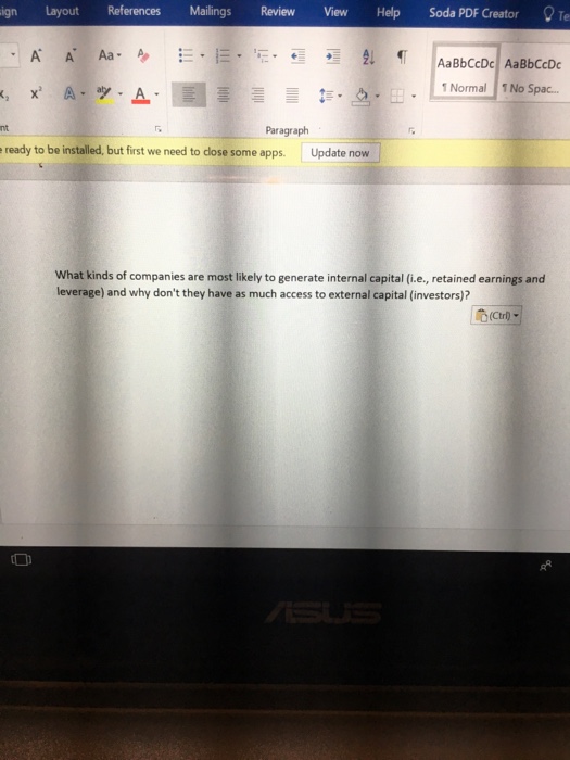 Solved ign Layout References Mailings Review View Help Soda | Chegg.com