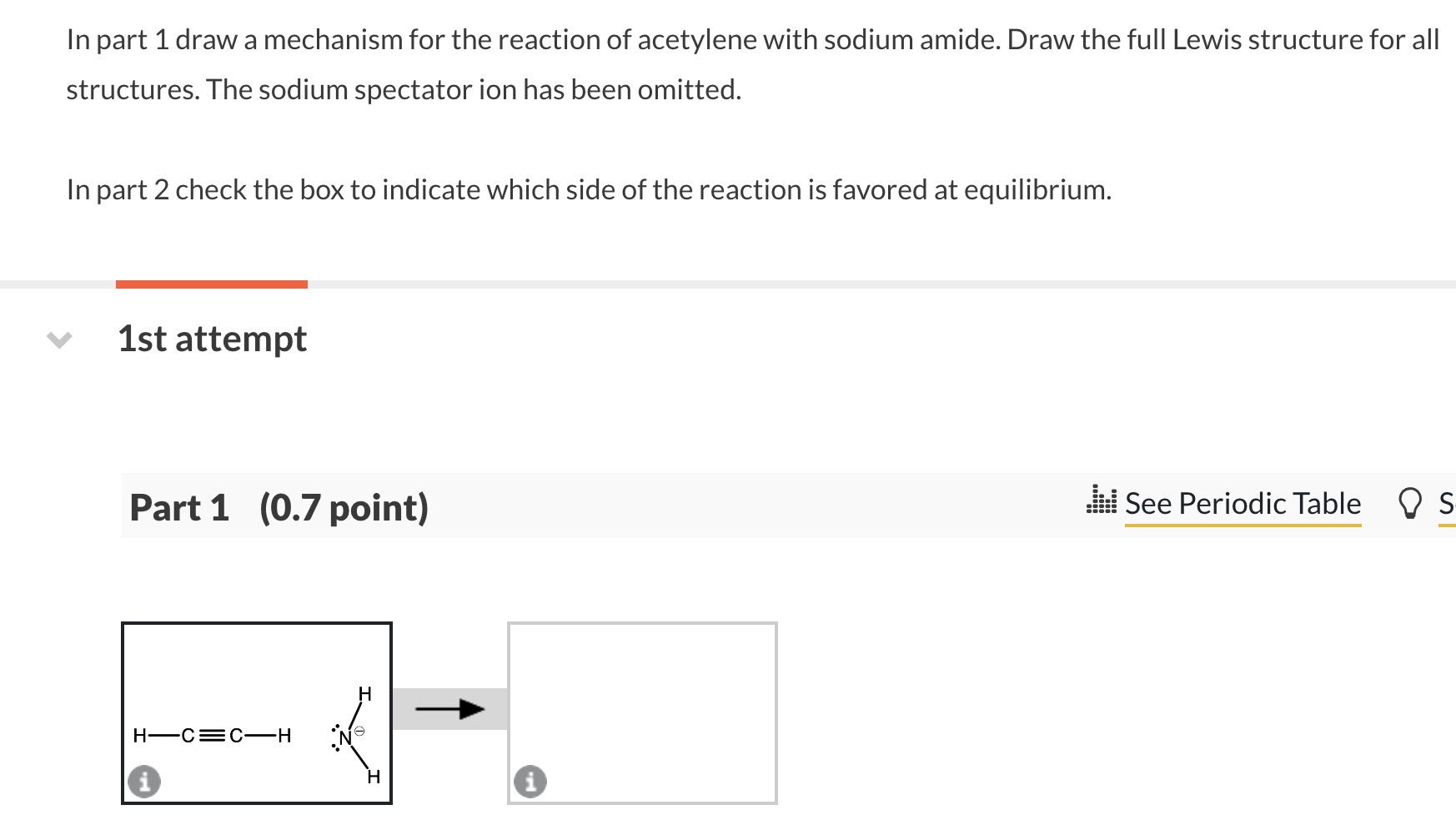 Solved 1st attemptPart 1 (0.7 ﻿point)See Periodic Table | Chegg.com