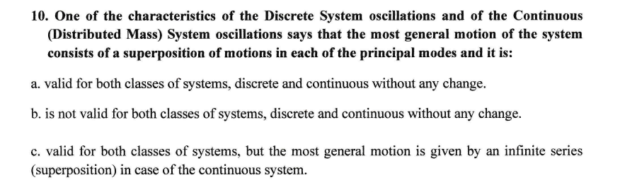 Solved 10. One of the characteristics of the Discrete System | Chegg.com