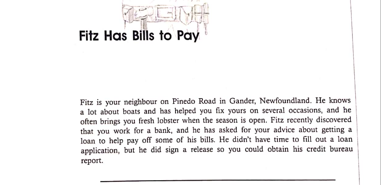 Solved REGN JE Fitz Has Bills to Pay Fitz is your neighbour | Chegg.com