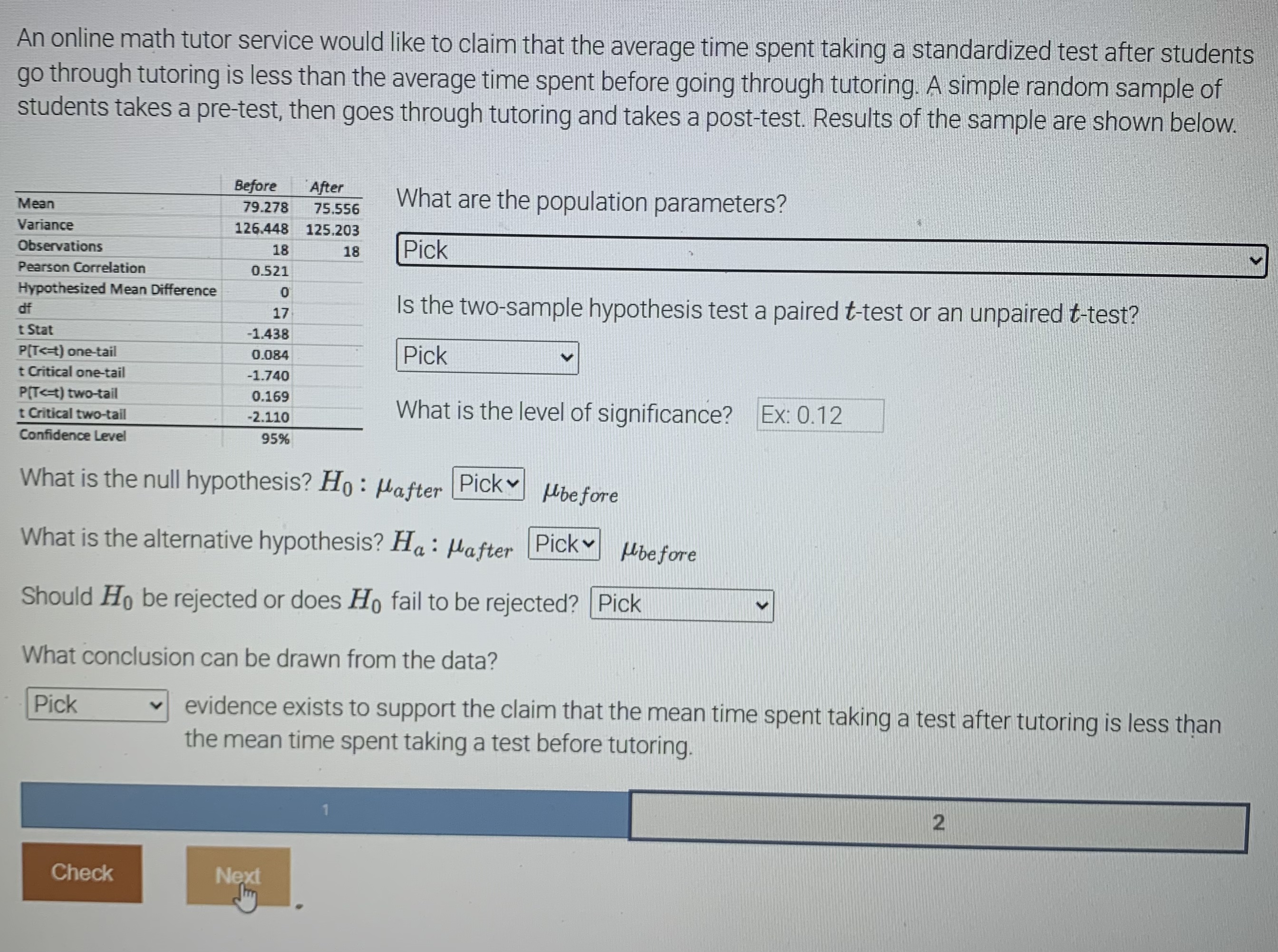 Solved An online math tutor service would like to claim that | Chegg.com