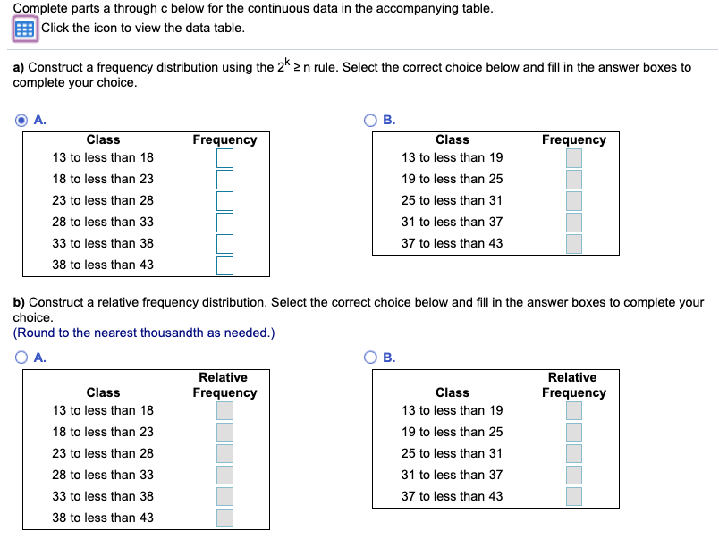 Solved Complete parts a through c below for the continuous | Chegg.com