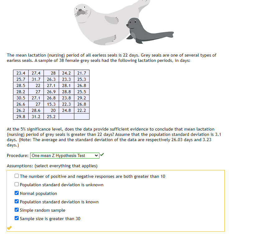 Solved The mean lactation (nursing) period of all earless | Chegg.com