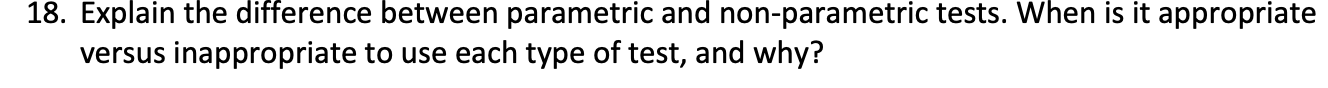 Solved Explain The Difference Between Parametric And 9915