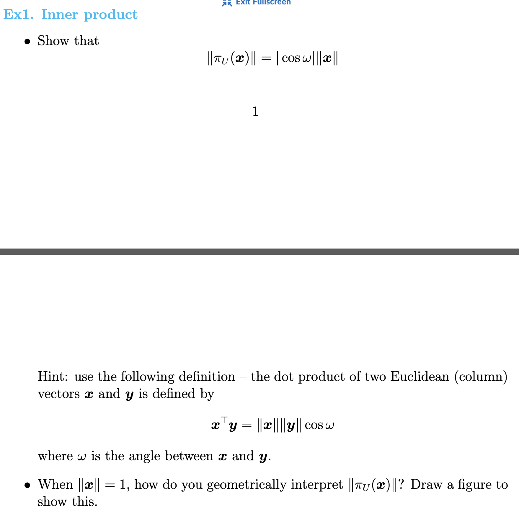 Solved Ex1. ﻿Inner productShow | Chegg.com
