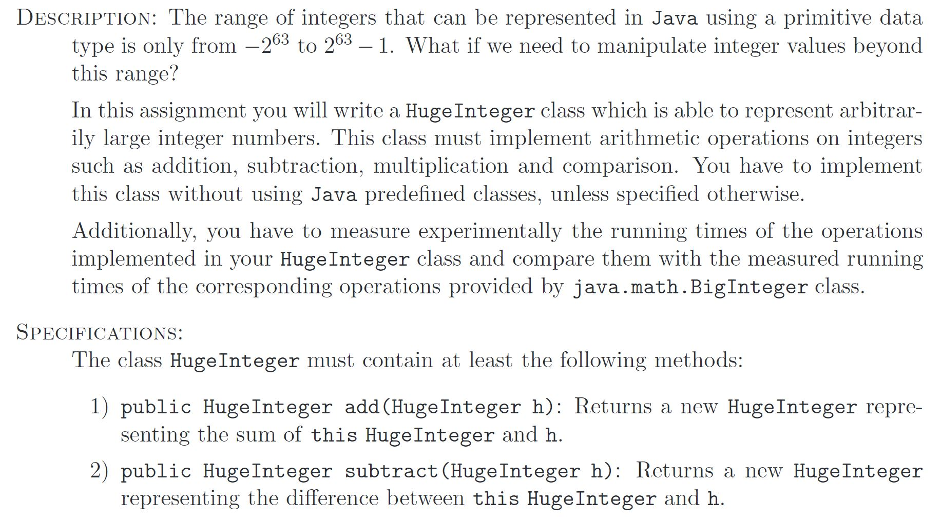 DESCRIPTION: The range of integers that can be | Chegg.com