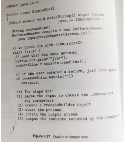 Solved Creating A shell Interface Java. This code was | Chegg.com