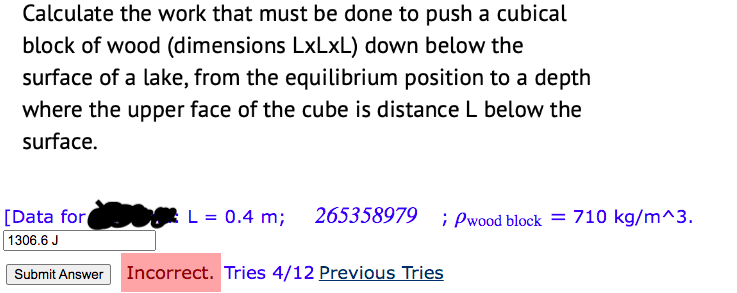 Solved Calculate the work that must be done to push a | Chegg.com