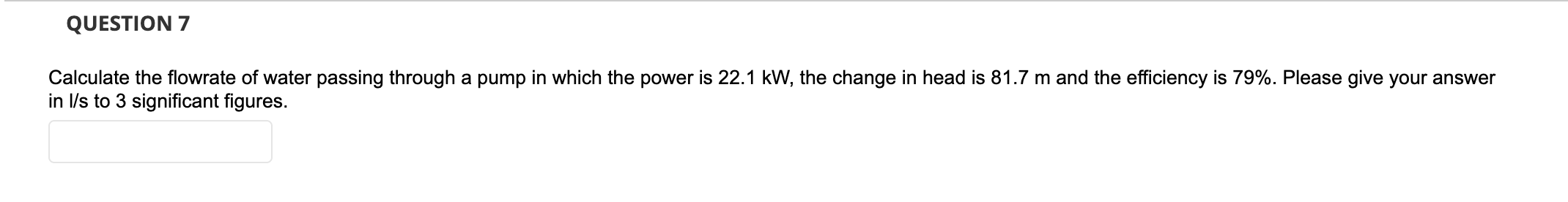 Solved Calculate the flowrate of water passing through a | Chegg.com