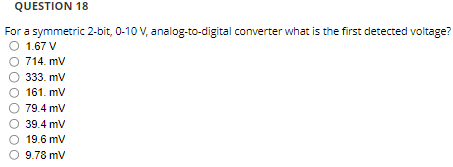 Solved For a symmetric 2-bit, 0 -10 V, analog-to-digital | Chegg.com