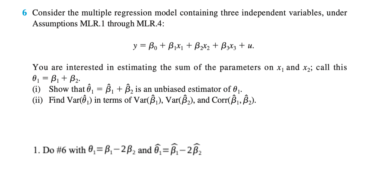 Consider The Multiple Regression Model Containing 