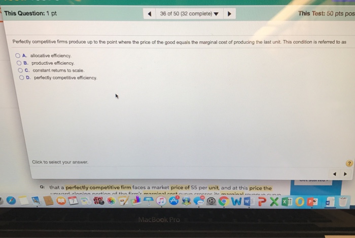 Solved Perfectly competitive firms produce up to the point | Chegg.com