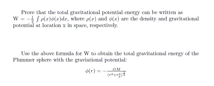 Solved Prove that the total gravitational potential energy | Chegg.com