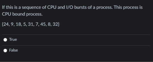 Solved If this is a sequence of CPU and I/O bursts of a | Chegg.com