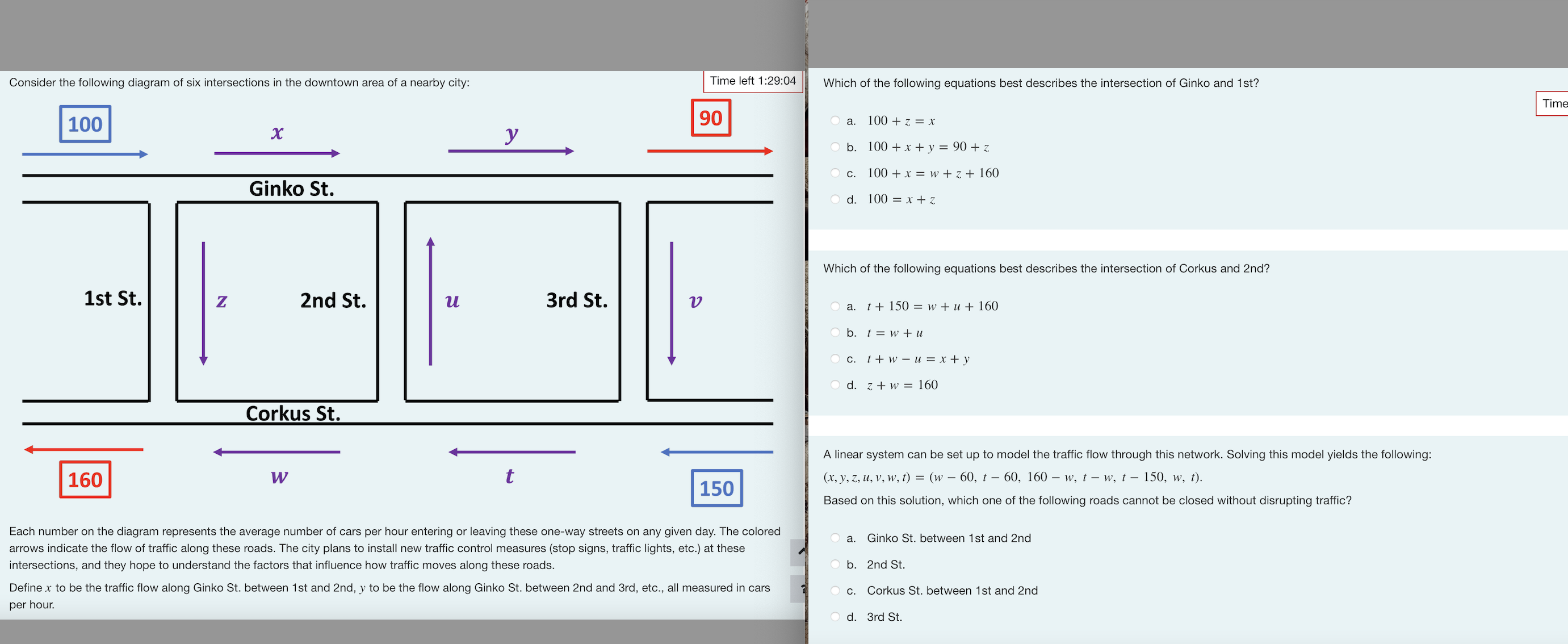Solved Consider the following diagram of six intersections | Chegg.com