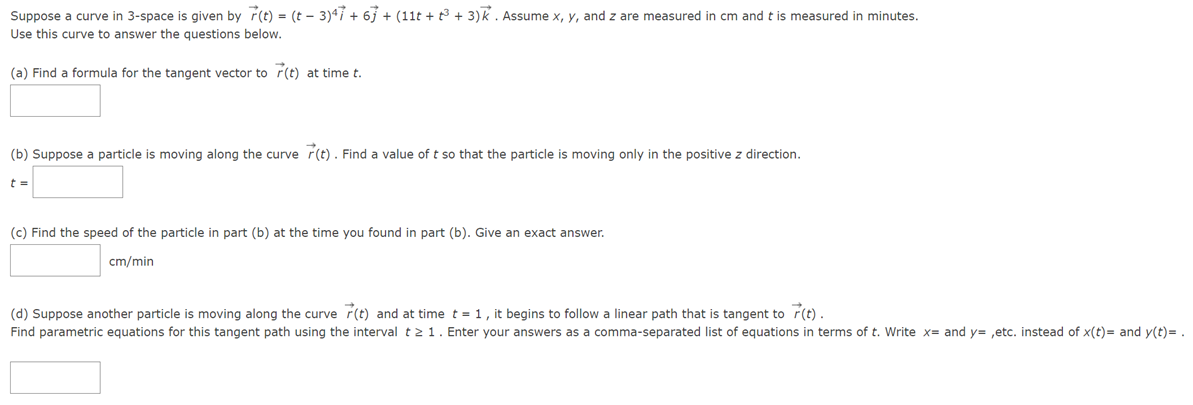 Solved Suppose a curve in 3-space is given by | Chegg.com