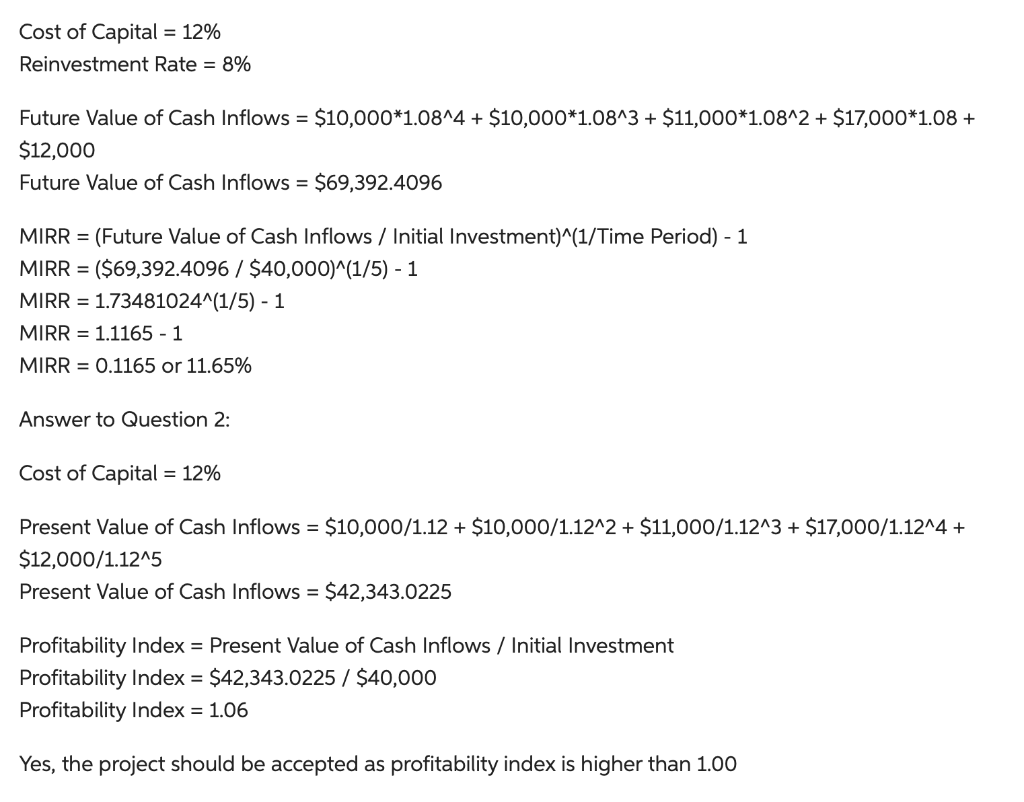 Solved NPV=∑t=0n(1+k)tNCFtPB= Years before cost recovery + | Chegg.com