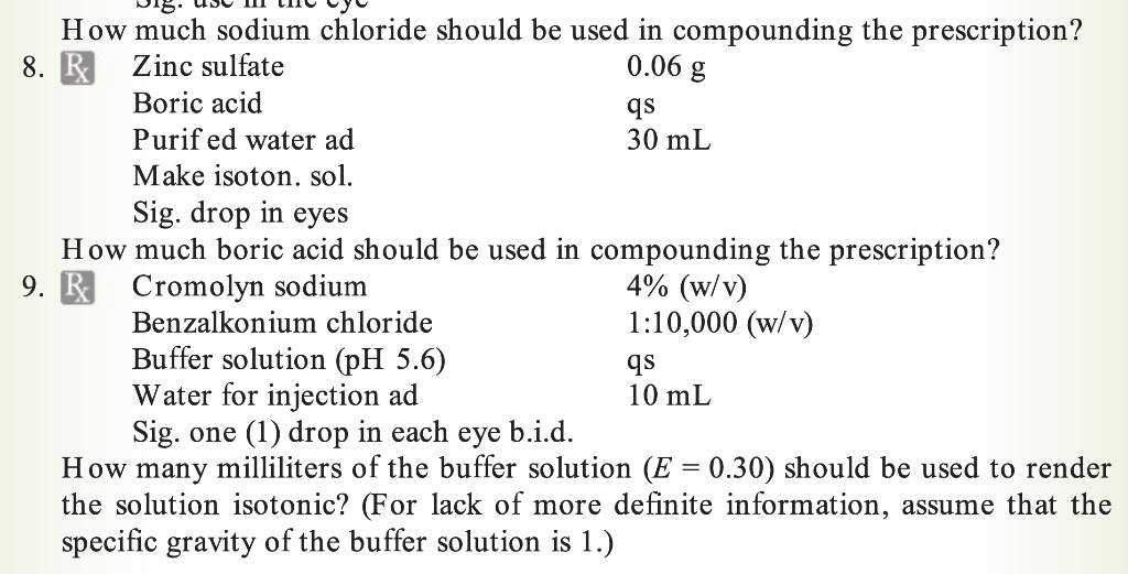 Solved 0.06 g How much sodium chloride should be used in | Chegg.com