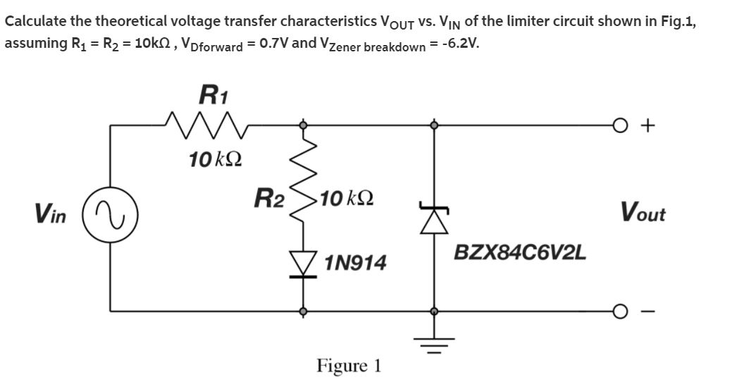 Solved Calculate the theoretical voltage transfer | Chegg.com
