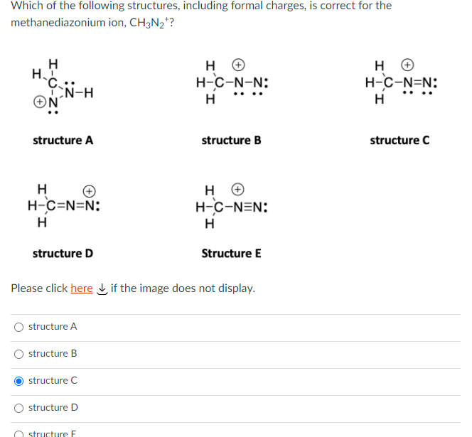 Solved Which of the following structures, including formal | Chegg.com