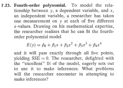 Solved 23. Fourth-order polynomial. To model the | Chegg.com