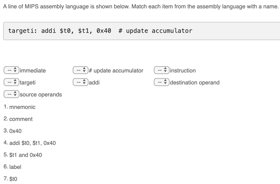 Solved A line of MIPS assembly language is shown below. | Chegg.com Solved A line of MIPS assembly language is shown below. | Chegg.com