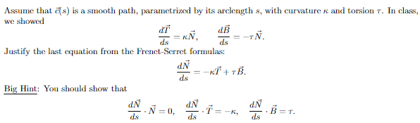 Solved Assume that c(s) is a smooth path, parametrized by | Chegg.com