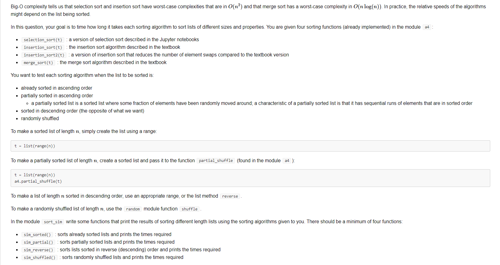 Solved Big-O complexity tells us that selection sort and | Chegg.com