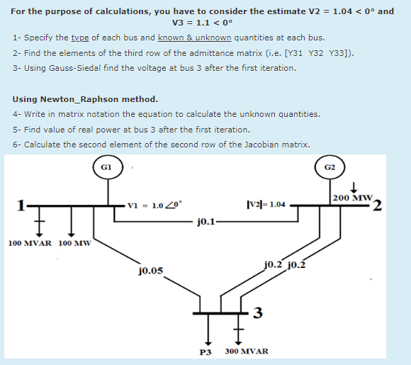Solved B- The one-line diagram of a simple three-bus | Chegg.com