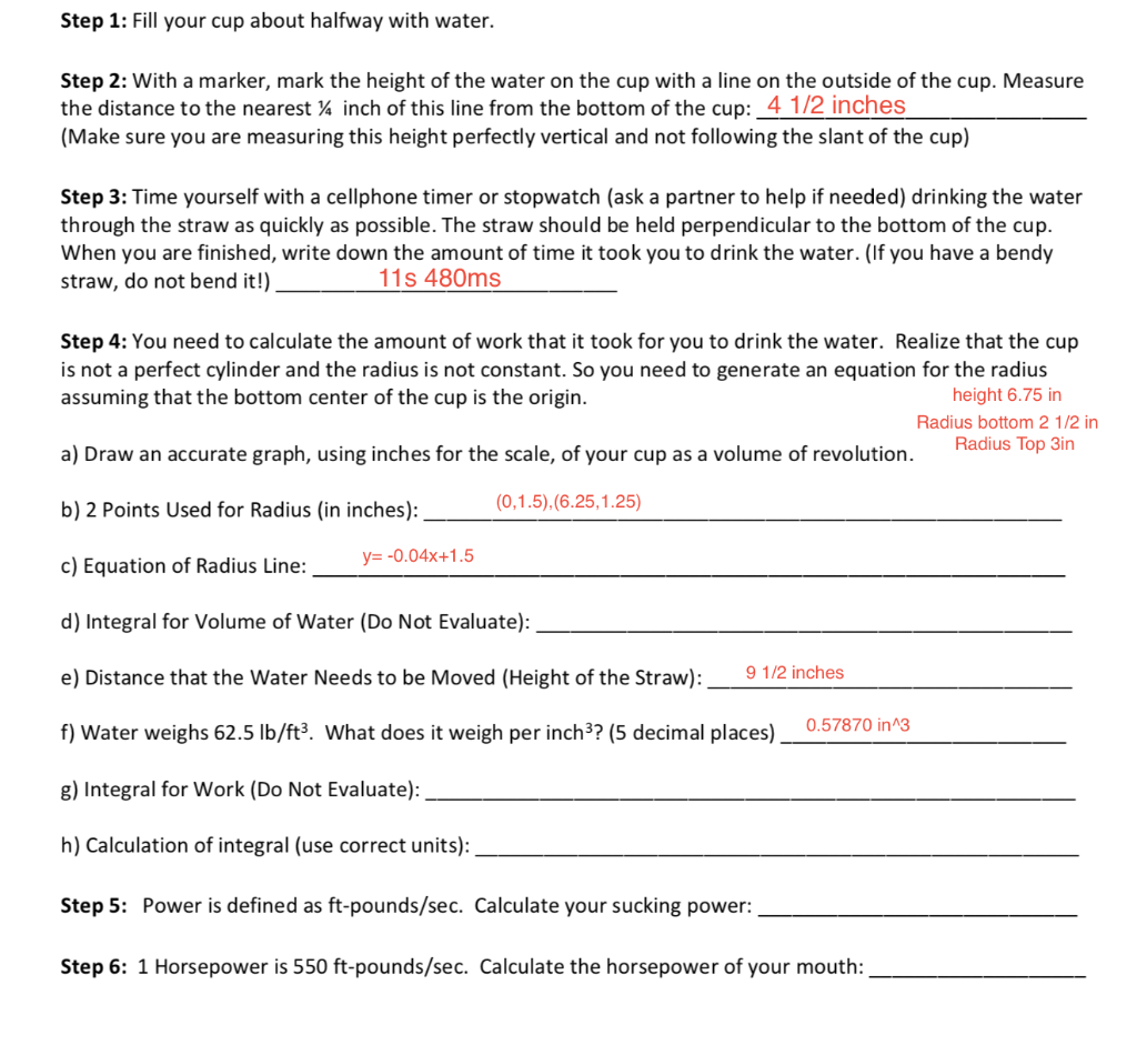 How do to find the integral for the volume of water | Chegg.com