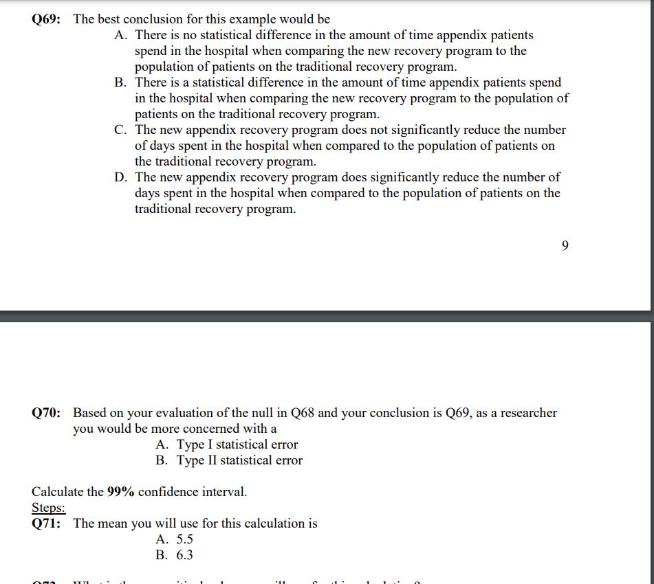 The following 13 questions ( 061 to Q73 ) are based | Chegg.com
