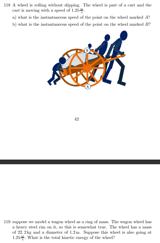 Solved 118 A wheel is rolling without slipping. The wheel is | Chegg.com