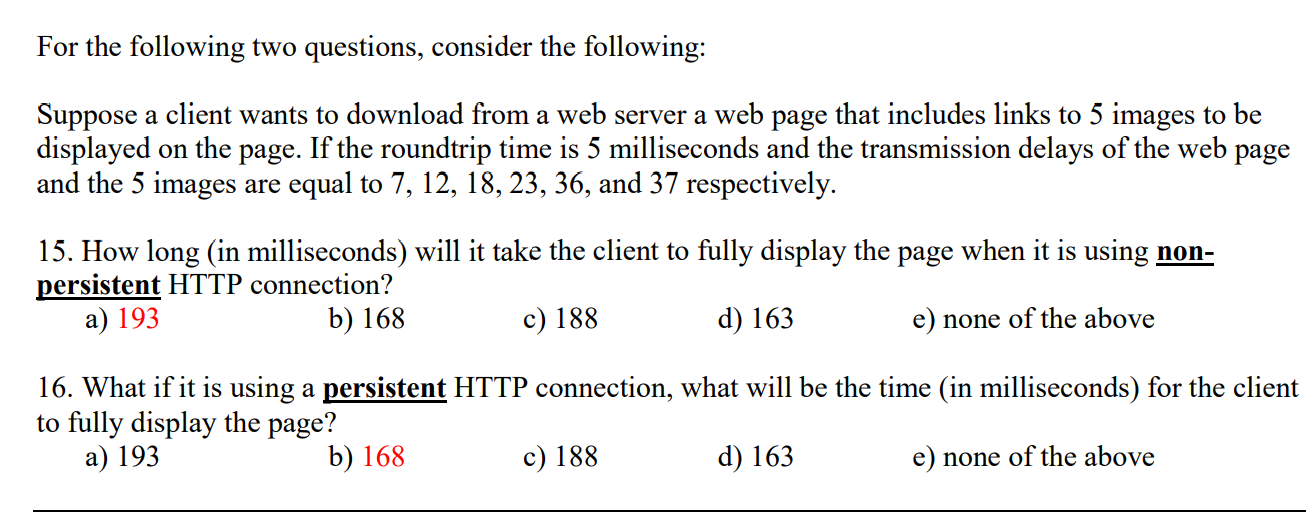 Solved For the following two questions, consider the | Chegg.com