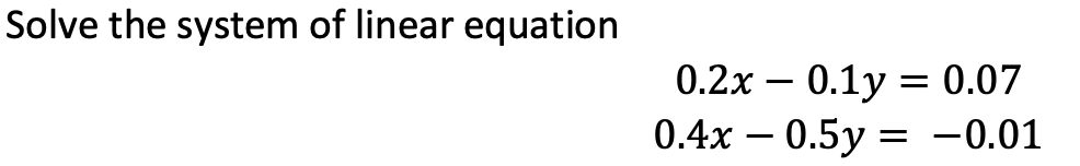 Solved Solve the system of linear | Chegg.com