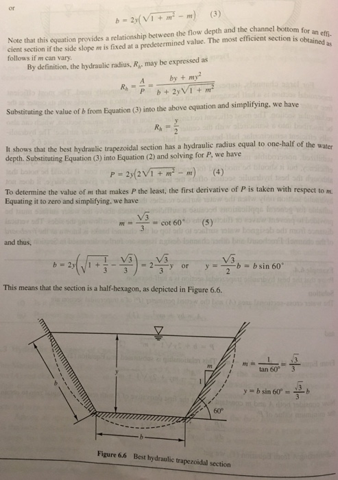 Solved 6A.1, Derive the relationship between depth of flow | Chegg.com