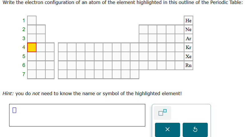 Solved Write the electron configuration of an atom of the | Chegg.com