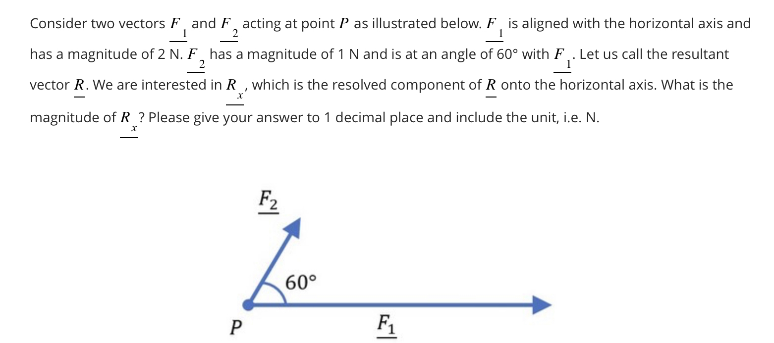Solved Consider two vectors F1 ﻿and F2 ﻿acting at point P | Chegg.com