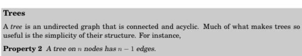 Solved Trees A tree is an undirected graph that is connected | Chegg.com