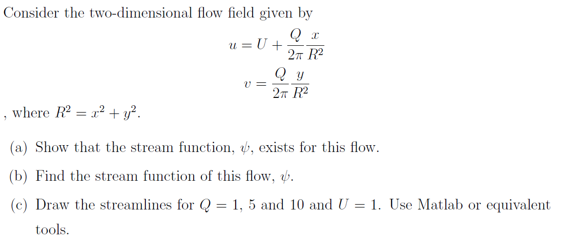 Solved Consider the two-dimensional flow field given by | Chegg.com