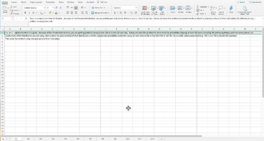 Solved Home Inser: Draw Page Layout Formulas Data Review | Chegg.com