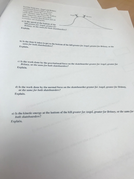 Solved of Energy Conceptual Ques I. Work & Kinetic Energy | Chegg.com