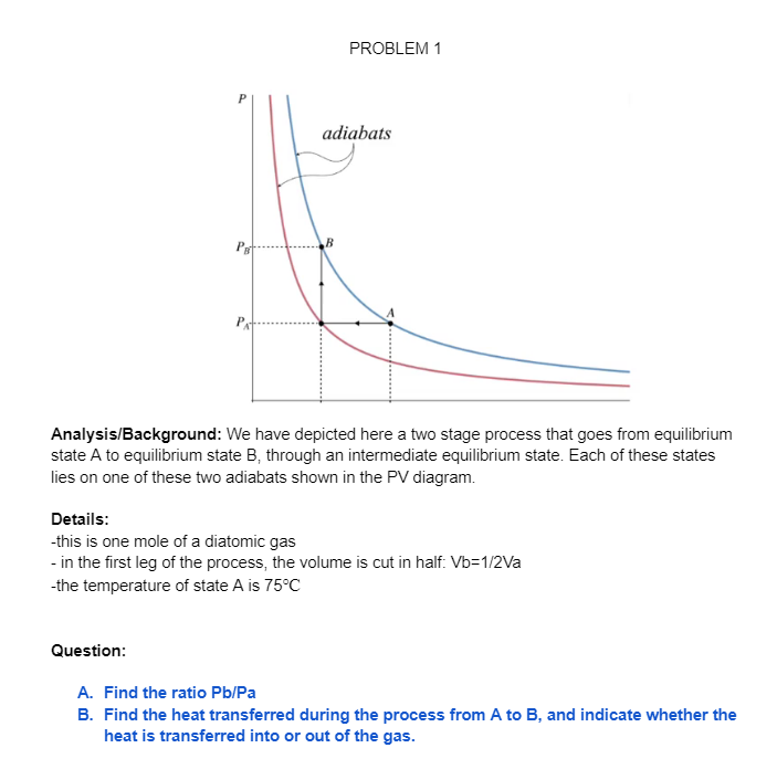 Solved PROBLEM 1 adiabats PB Pat Analysis/Background: We | Chegg.com