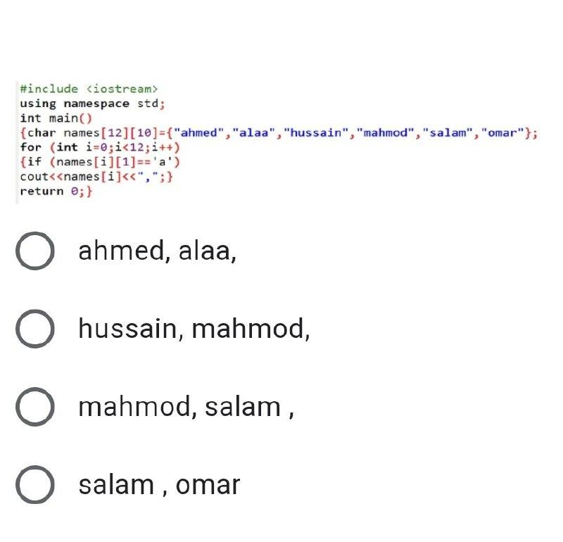 Solved #include using namespace std; int main() {char names | Chegg.com