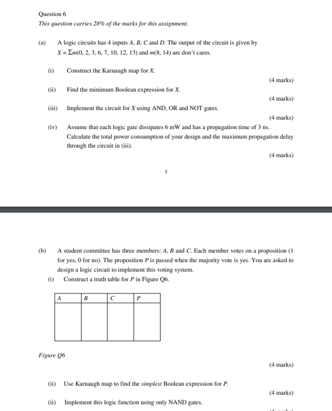 Solved Question 6 This question carries 28% of the marks for | Chegg.com