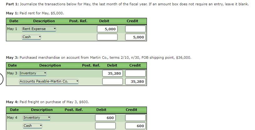 follows. Assume all accounts have normal | Chegg.com