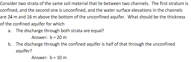 Solved Consider two strata of the same soil material that | Chegg.com