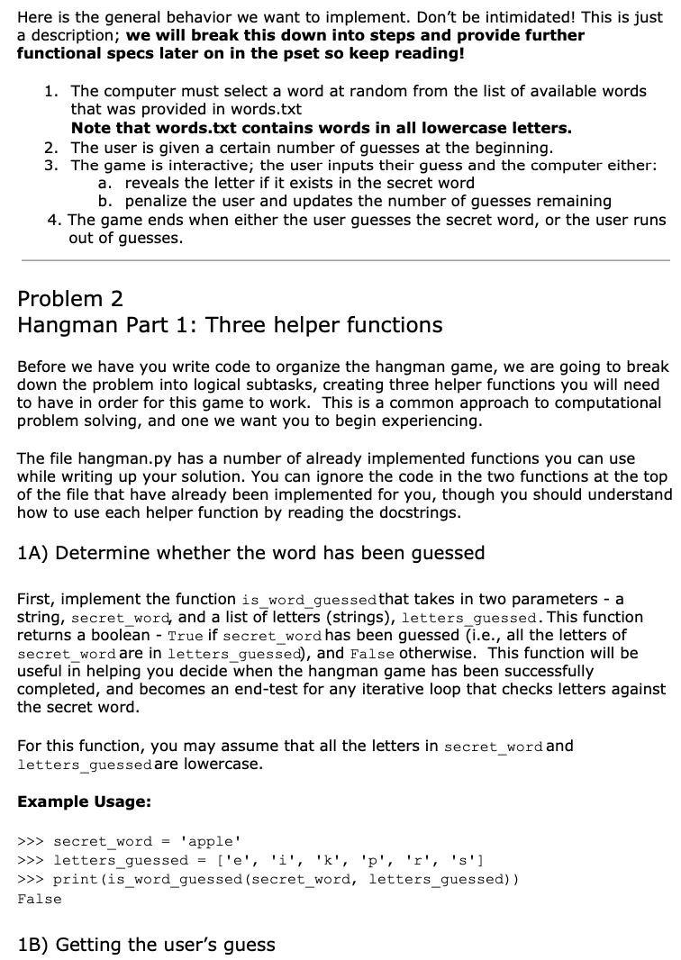 Hangman in | Chegg.com