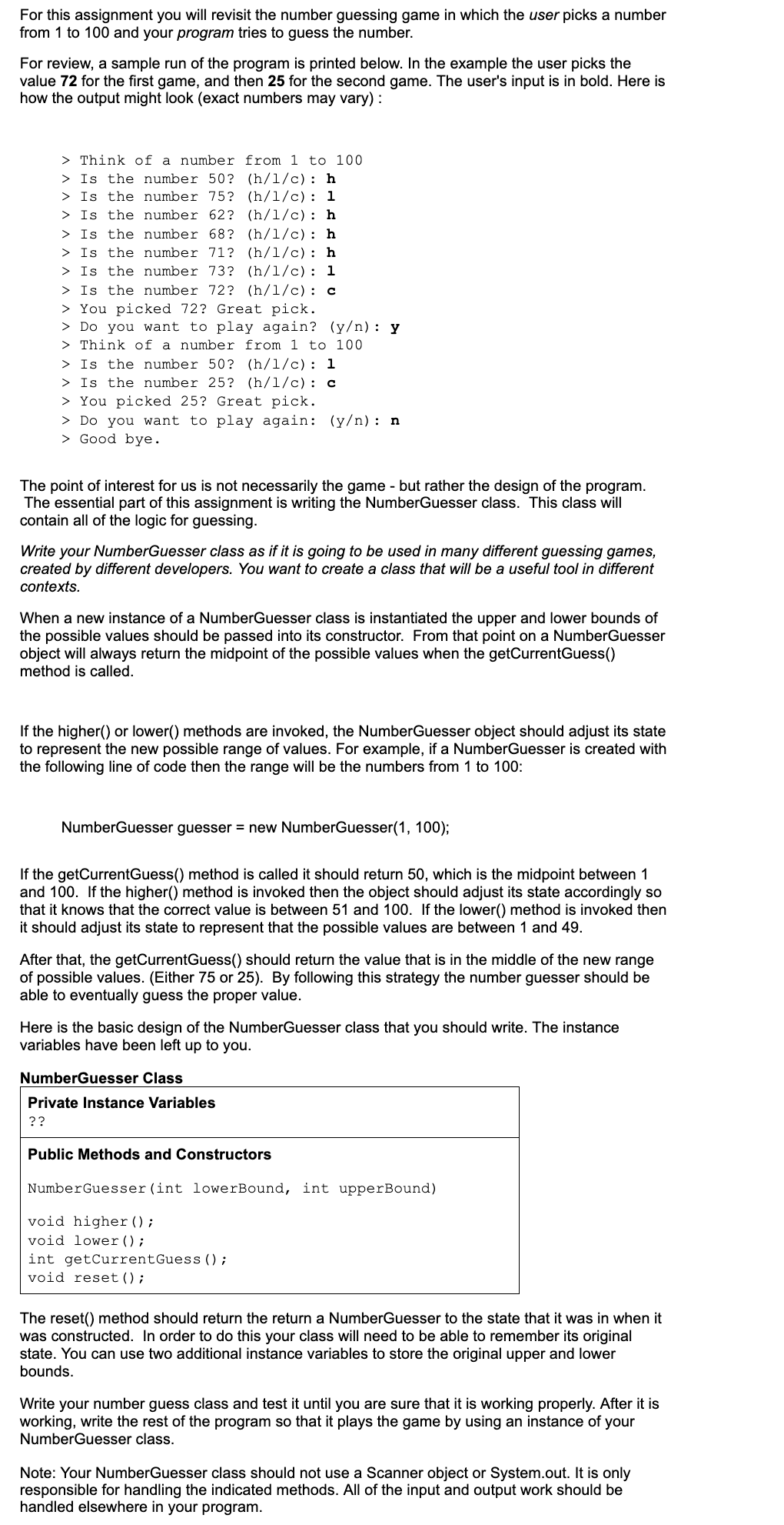 Solved This program must be done in JAVA, the class | Chegg.com