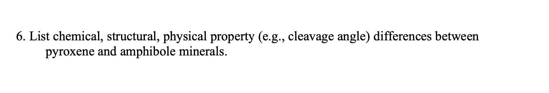 Solved 6. List chemical, structural, physical property | Chegg.com